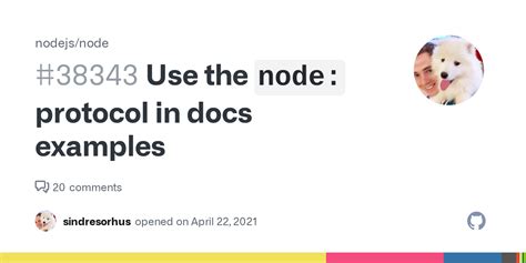 Use The `node` Protocol In Docs Examples · Issue 38343 · Nodejsnode · Github