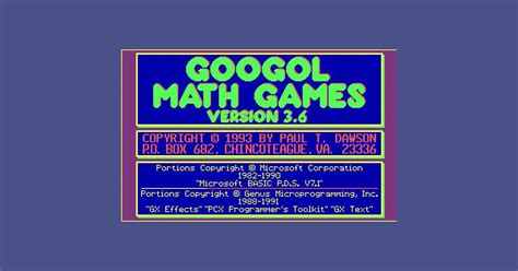 Googol Math Games Video Game Videogamegeek