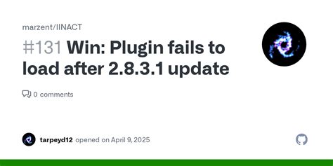 Win Plugin Fails To Load After 2831 Update · Issue 131 · Marzent