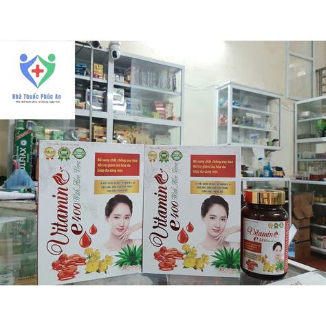 Beautiful Oral Tablet Vitamin E 400 With Aloe Vera Reduces Aging Brightens Skin Box Of 30