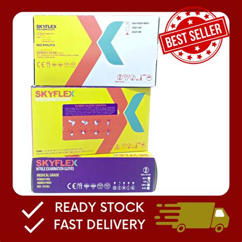 Skyflex Latex Examination Gloves Shopee Malaysia