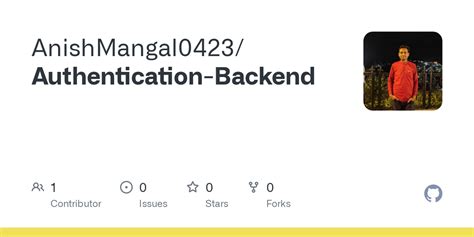 Github Anishmangal Authentication Backend