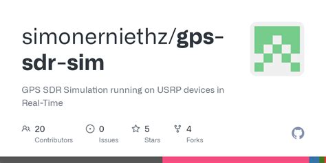 GitHub Simonerniethz Gps Sdr Sim GPS SDR Simulation Running On USRP Devices In Real Time