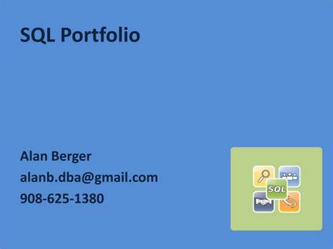 Sql Portfolio Pptx Databases Computer Software And Applications