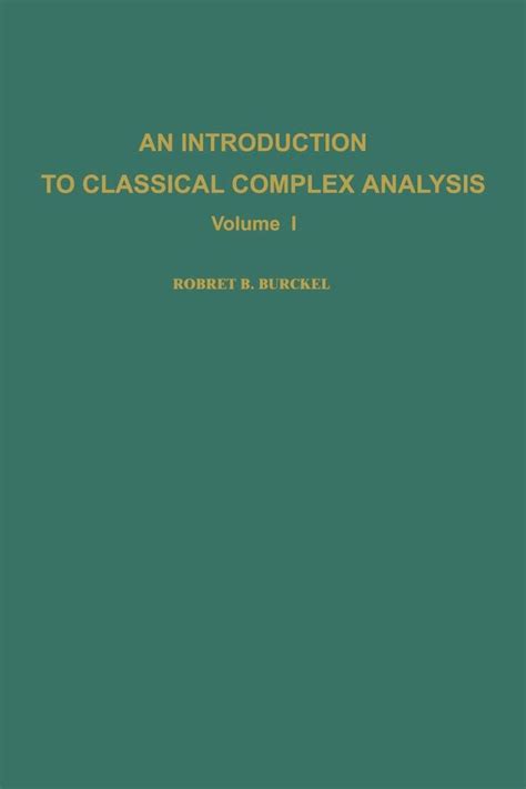An Introduction To Classical Complex Analysis Volume I Premiumjs Store