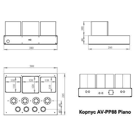 Корпус усилителя мощности AV-PP88-Piano | Купить в магазине Аудиомания