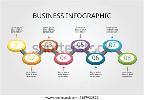 Circle Step Chart Template Infographic Presentation Stock Vector Royalty Free