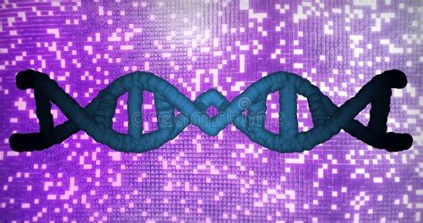 Dna Strand And Binary Coding Scientific Data Processing Image Stock Illustration Illustration