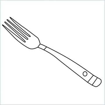 How To Draw A Fork Step By Step 5 Easy Phase