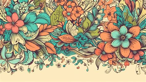 Best Green Leaf Floral Border Powerpoint Background For Presentation