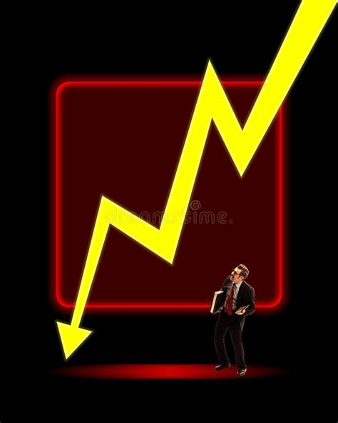 Analytical Arrow Going Down Man Employee Analytics Working On New