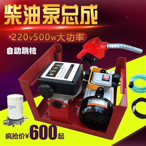 厂家直销便携式220v电动自吸柴油泵计量加油机抽油泵柴油泵总成虎窝淘