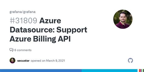 Azure Datasource Support Azure Billing Api · Issue 31809 · Grafanagrafana · Github