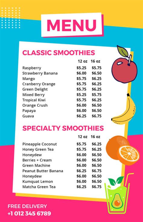 10 Cute Menu Templates