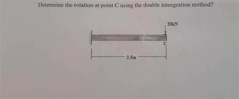 Solved Determine The Rotation At Point Using The Double Chegg