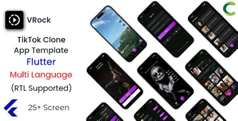 tiktok clone app template in flutter video creating and sharing app short video app vrock
