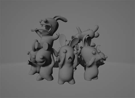 Stl File Rabbids Figure 🐇・3d Printable Model To Download・cults