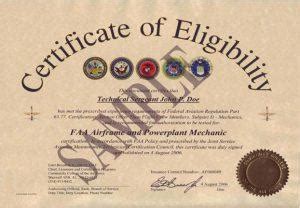 Free Printable Certificate Of Eligibility Sample Templates