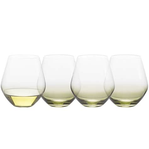 Mikasa Gianna Ombre 4 Pc Stemless Wine Glasses Set