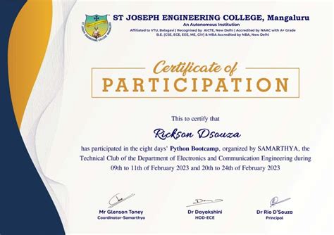 Rickson Dsouza On Linkedin Python Bootcamp Samarthyaclub Techskills