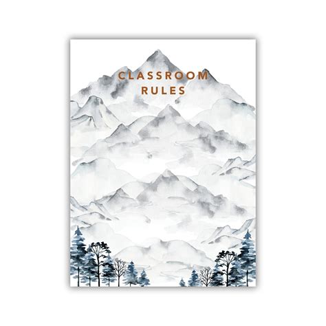 Classroom Rules Poster Editable 18x24 Digital Download — The