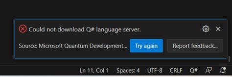 could not download q language server · issue 1622 · microsoft qsharp