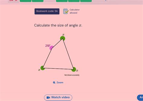 solved calculator bookwork code 5a allowed calculate the size of