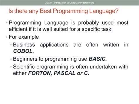Introduction To Programming Languages