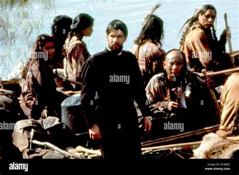 The Black Robe Lothaire Bluteau Center Lawrence Bayne On Right