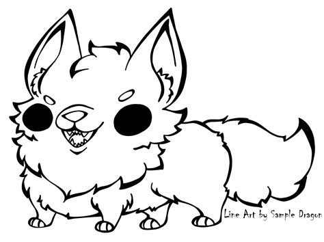 Chibi Wolf Coloring Pages 2025