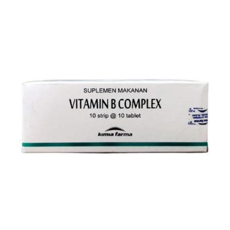 Jual Vitamin B Complex Per Strip 10 Tab Kimia Farma Suplemen Makanan Vit B Kompleks KF