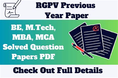 rgpv previous year paper be m tech mba mca solved question papers pdf