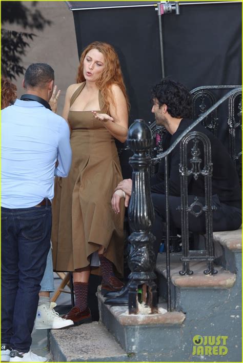 Blake Lively Rocks Red Curly Hair On It Ends With Us Set In Nyc