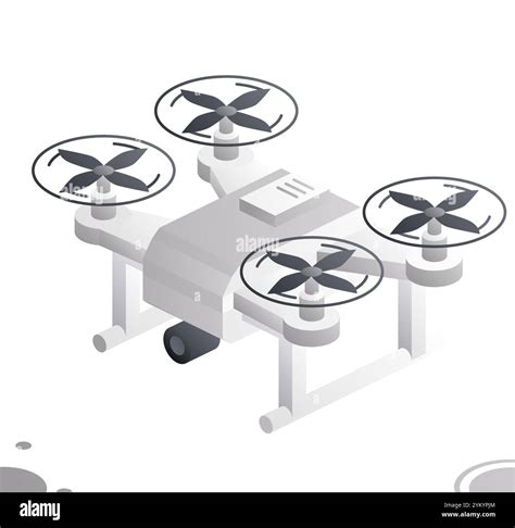 Isometric Drone Quadcopter Isolated On White Vector Illustration Stock Vector Image And Art Alamy
