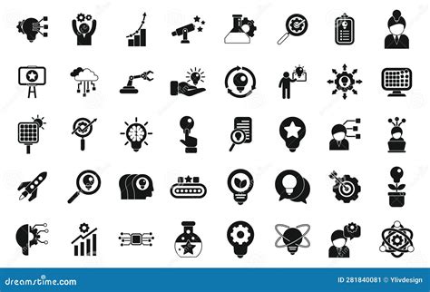 Commitment To Innovation Icons Set Simple Vector Passion Integrity