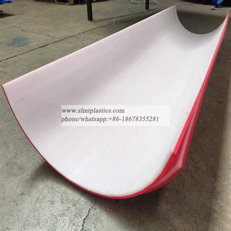 Two Color Uhmwpe Liner Sheets Bend Half Circle Pe1000 Conveyor Lining