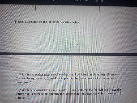 Solved Find An Expression For The Functions Described Chegg
