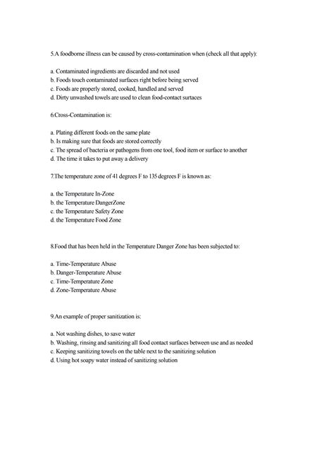 SOLUTION Servsafe Practice Exam Studypool