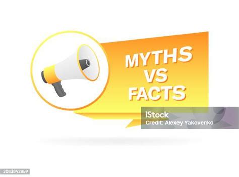 신화 대 사실 배너 아이콘입니다 거품 대비 플랫 스타일 벡터 아이콘 Brand Name Online Messaging Platform에 대한 스톡 벡터 아트 및 기타 이미지