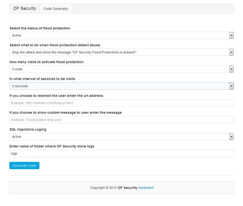 of security sql injection and flood protection php by me4onkof codester