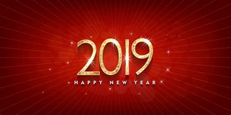 2019 해피 뉴가 어 골드 번호 디자인 인사말 카드입니다 금 빛나는 패턴입니다 새 해 복 많이 받으세요 배너 밝은 배경에 2019 숫자 벡터 일러스트 레이 션 12월 31