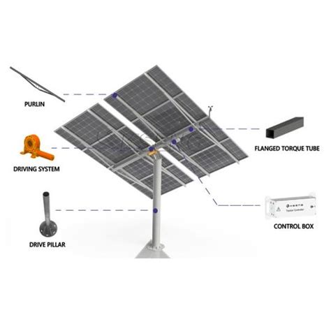 Single Post Axis Tracker Solar Automatic Solar Tracking System