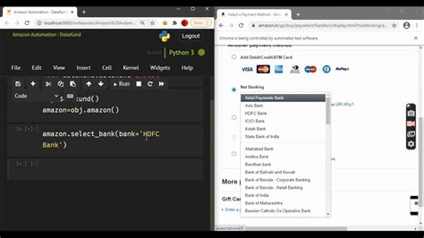 Amazon Auto Checkout Bot Select Bank Python Datakund Youtube