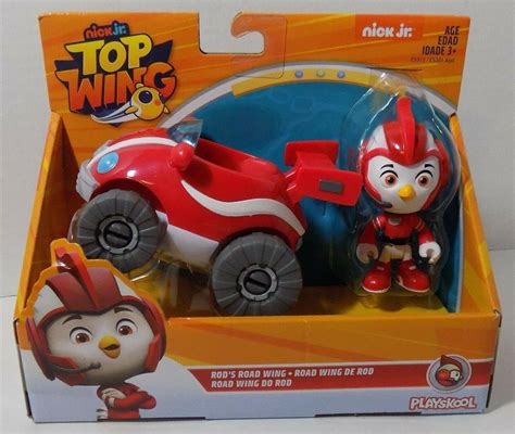 Nick Jr Top Wing Rods Road Wing Action Figure And Vehicle Racer