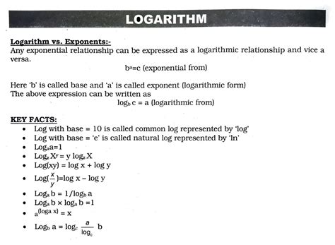 SOLUTION Logarithm Study Notes Mcqs Iq Based Q A Studypool