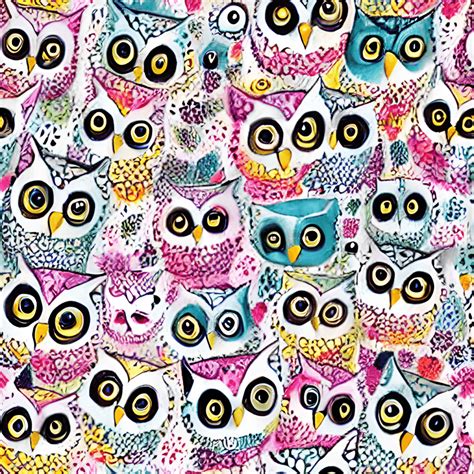 Cute Owl Patterns · Creative Fabrica
