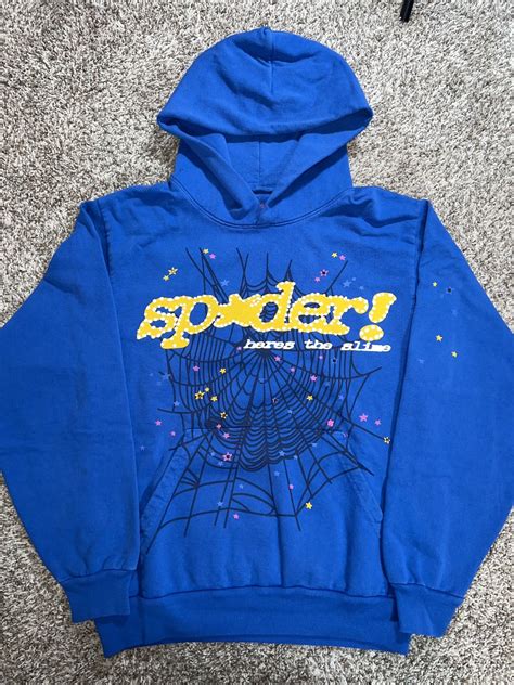 Young Thug Spider Worldwide Sp5der Marina Blue Hoodie Grailed