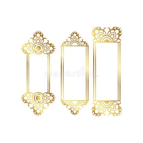 Certificate Border Pattern Thai Free Vector Illustration Stock Illustration Illustration Of