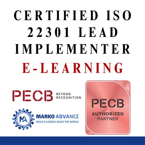 Certified Iso 22301 Lead Implementer Elearning Marko Advance