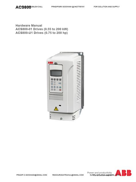 Abb Acs 800 Hardware Manual 200hp Pdf Electric Motor Direct Current